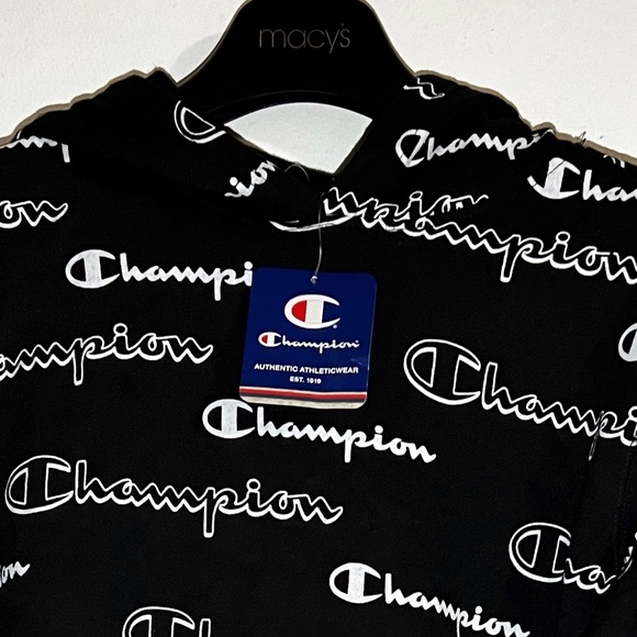 Champion | Shirts & Tops | Champion Logo Hoodie Black Kids Xl New With ...
